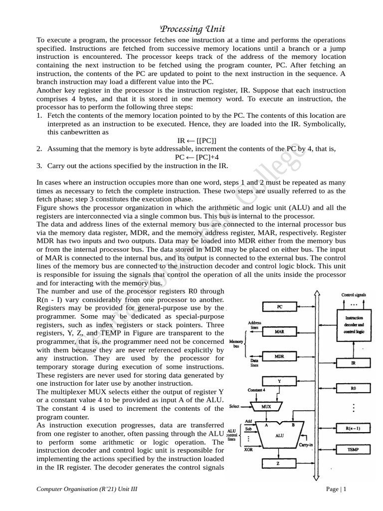 notes_co_unit3 | PDF | Central Processing Unit | Computer Science notes_co_unit3 | PDF | Central Processing Unit | Computer Science
