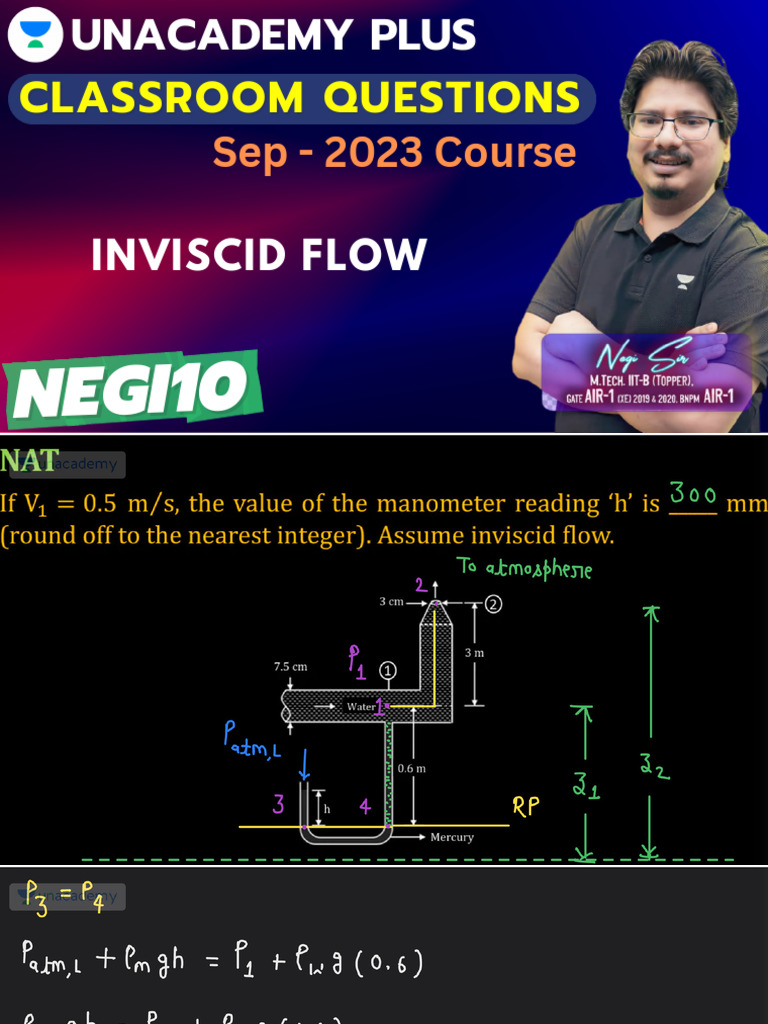 CH-8, Classroom Questions - Inviscid Flow | PDF