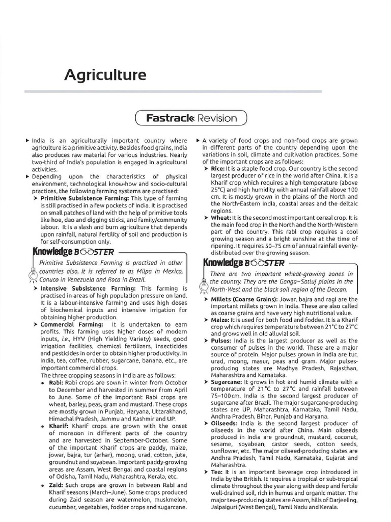 Agriculture Practice 1 | PDF