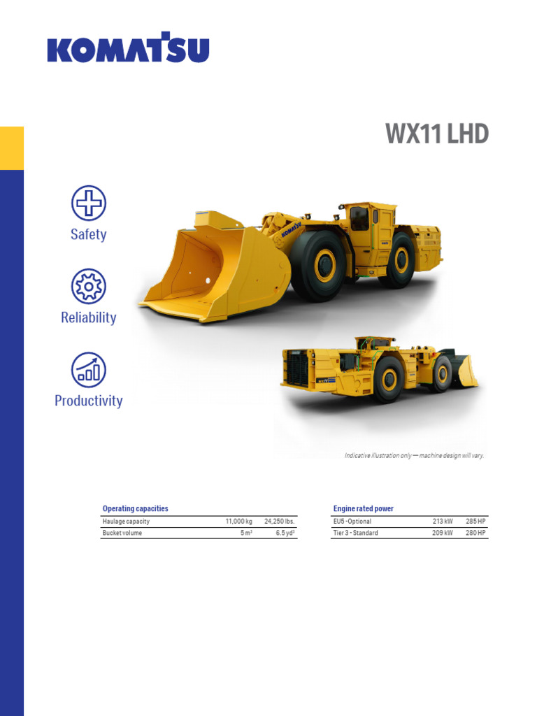 Komatsu WX11 LHD Spec Sheet | PDF | Truck | Brake