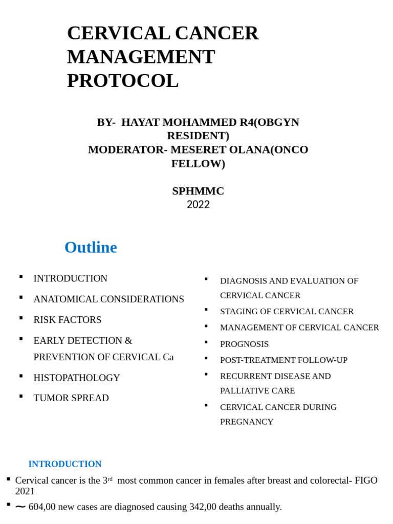 Cervical CA MGT Final | PDF | Cervical Cancer | Cancer