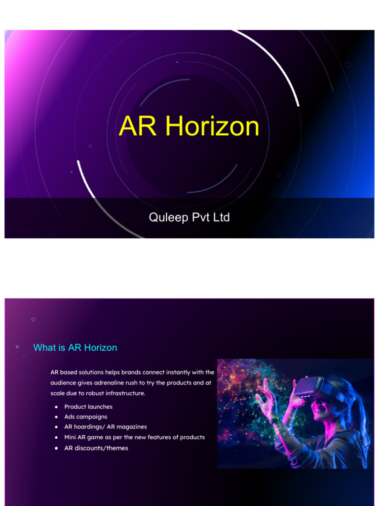 AR Horizon | PDF | Qr Code | Consumer Electronics