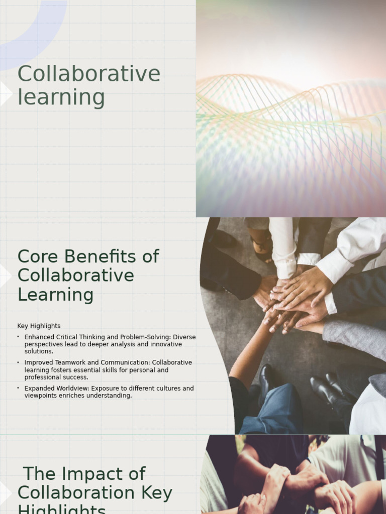 Presentation collaborative learning | PDF | Learning | Collaboration