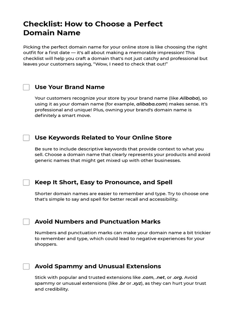 How To Choose A Perfect Domain Name | PDF | Domain Name | Brand