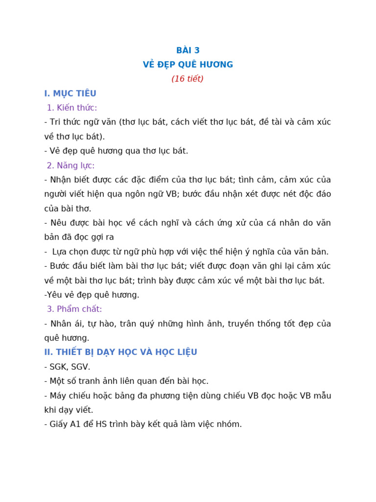 KHBD L P 6 Tháng 10 | PDF