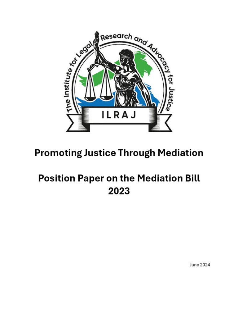 Position Paper On Mediation Bill 2023 | PDF | Mediation | Alternative ...