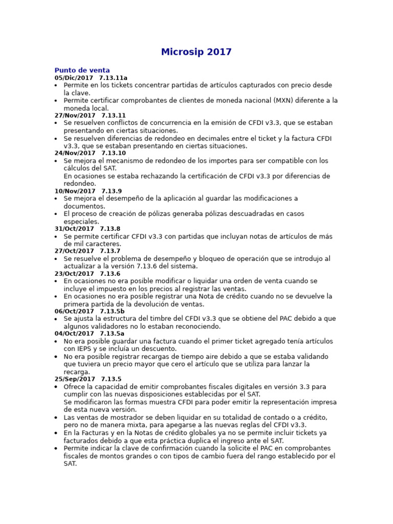 2017 Microsip | PDF | Factura | Archivo de computadora