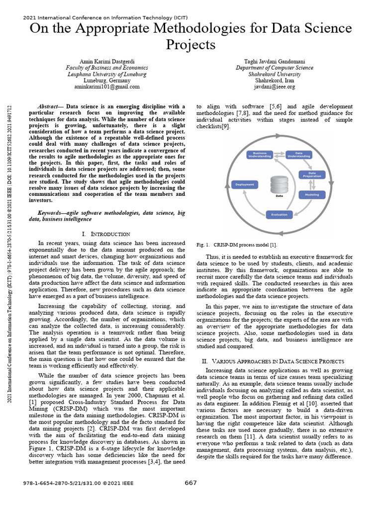 On The Appropriate Methodologies For Data Science Projects | PDF | Agile Software Development ...