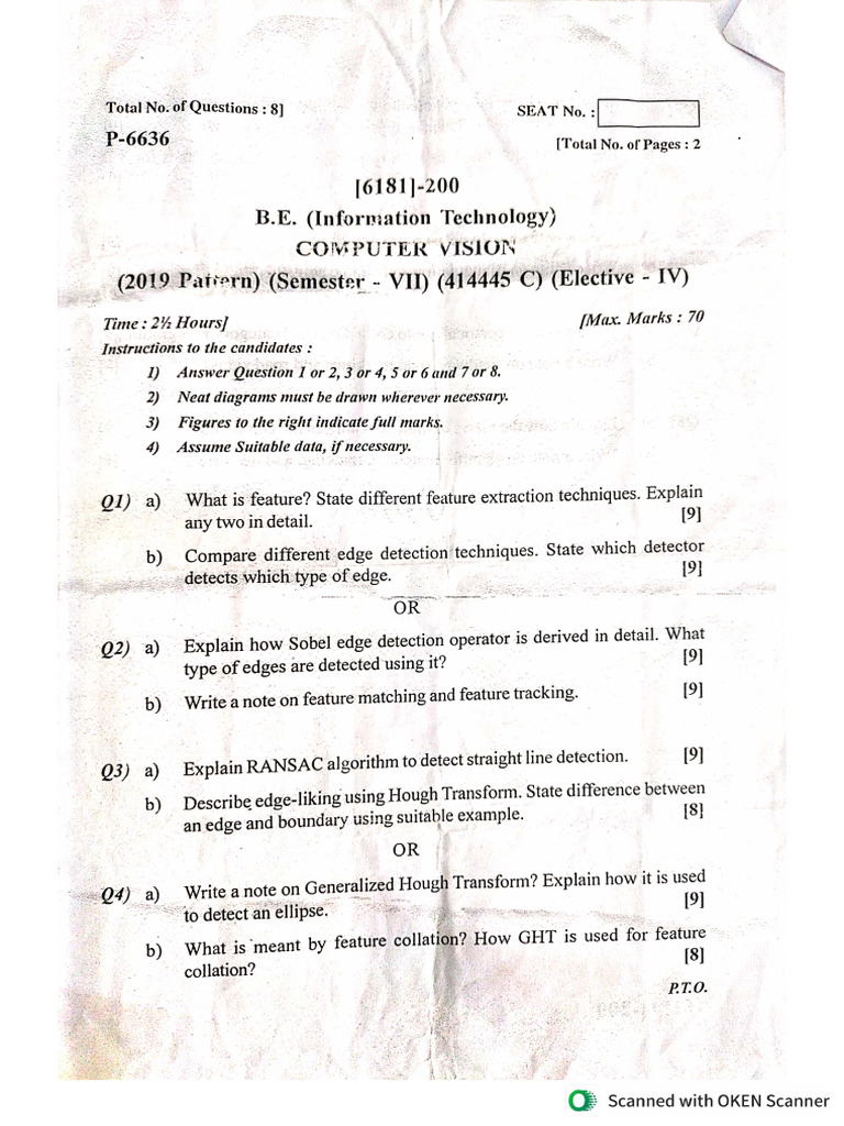 CV SPPU End Sem Question Paper | PDF