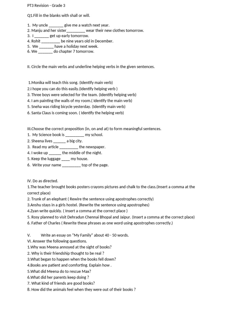 PT3 Revision Grade 3 PT3 - WPS Office | PDF