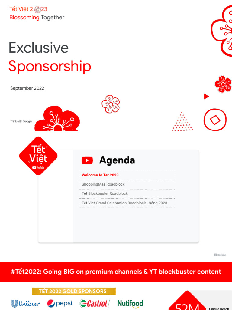 Tet 2023 Sponsorship Opportunities | PDF | You Tube | Brand