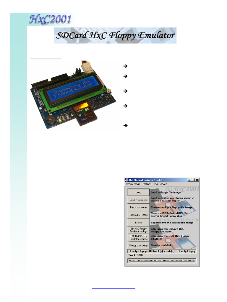 SDCard HxC Floppy Emulator | PDF | Floppy Disk | Computer Hardware SDCard HxC Floppy Emulator | PDF | Floppy Disk | Computer Hardware