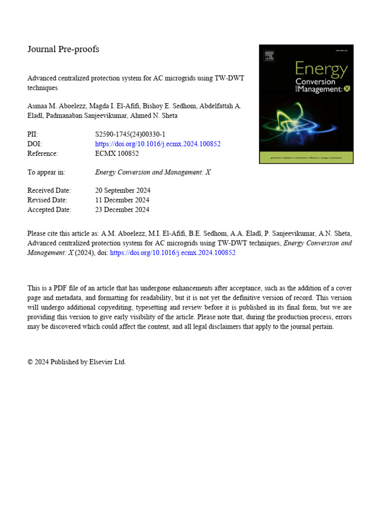 Centralized Protection System For AC Microgrids | PDF | Distributed ...