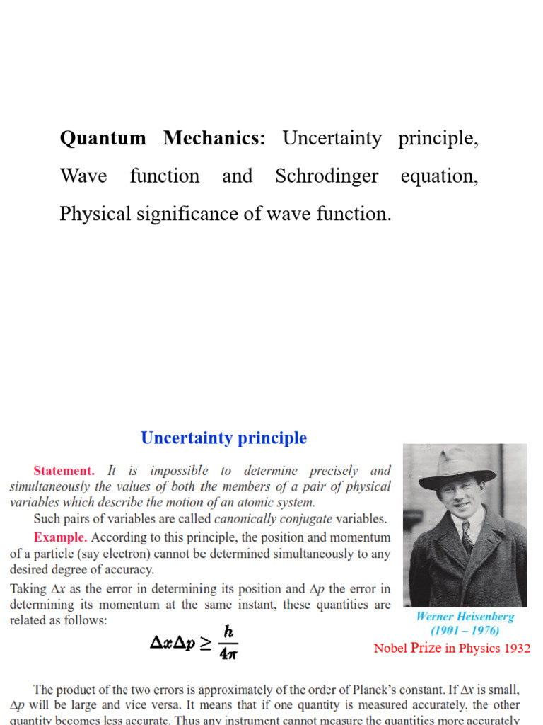 CSE - Quantum Mechanics | PDF