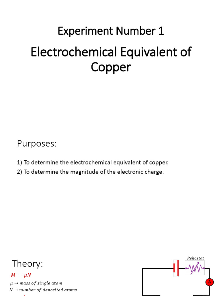 Electrochemical Equivalent of Copper 5 | PDF