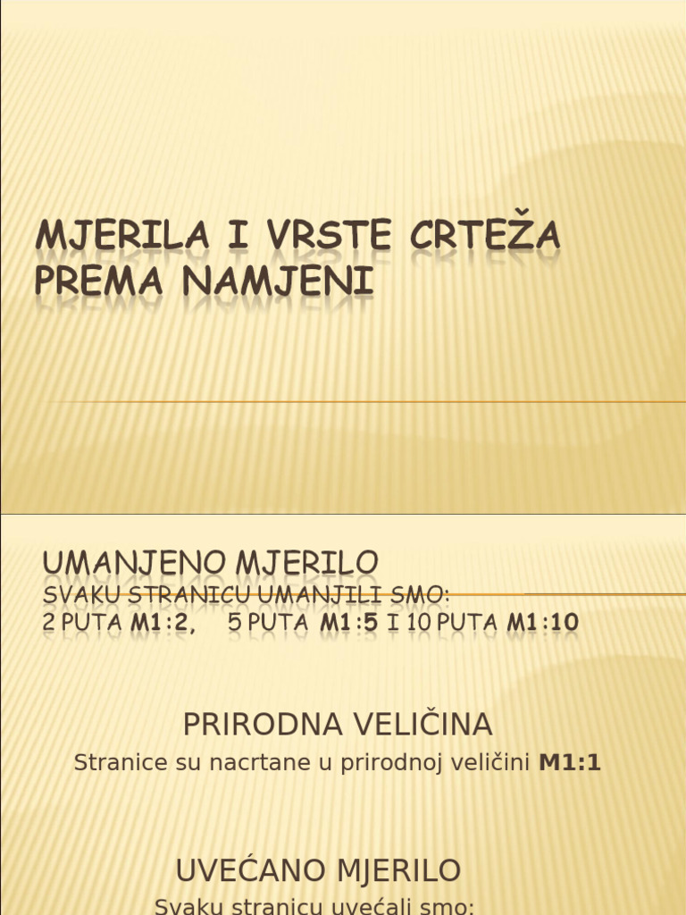 Mjerila I Vrste Crteža Prema Namjeni | PDF