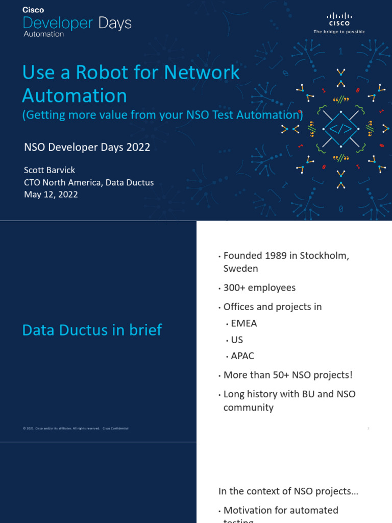 Nso Test Automation For Network Tasks Pdf Computing Software