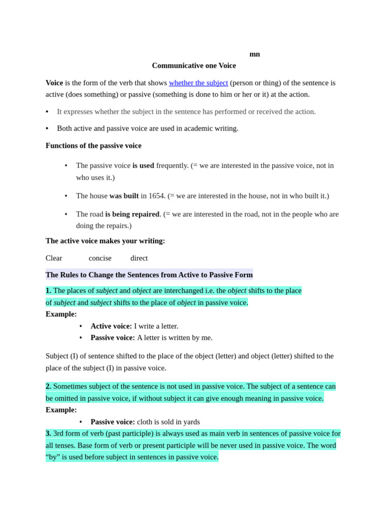 Communicative One Voice | PDF | Verb | Grammatical Tense