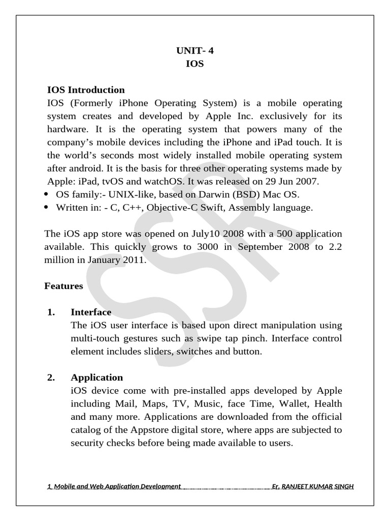 UNIT-4 WMAD | PDF | Ios | Mobile App