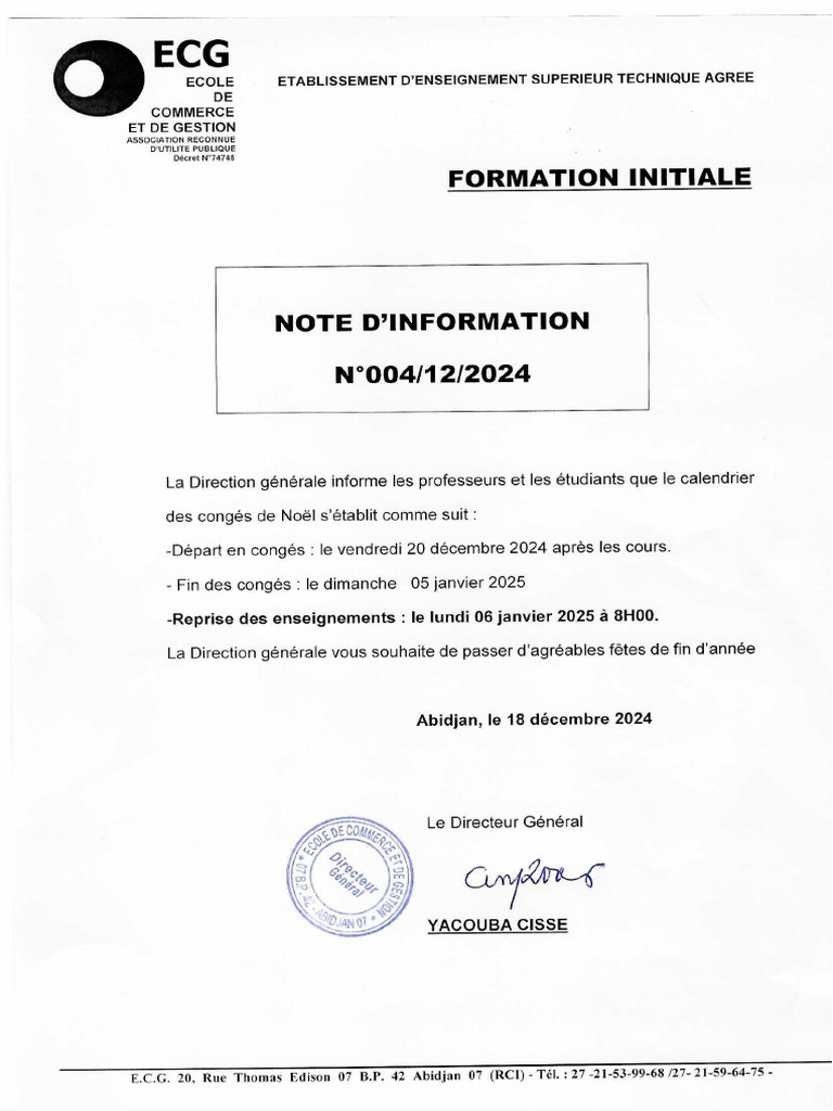 Note D'information PDF | PDF