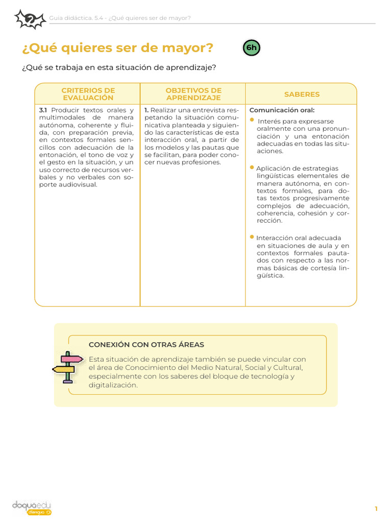 ¿Qué Quiero Ser de Mayor? Guía Didáctica | PDF | Evaluación | Aprendizaje