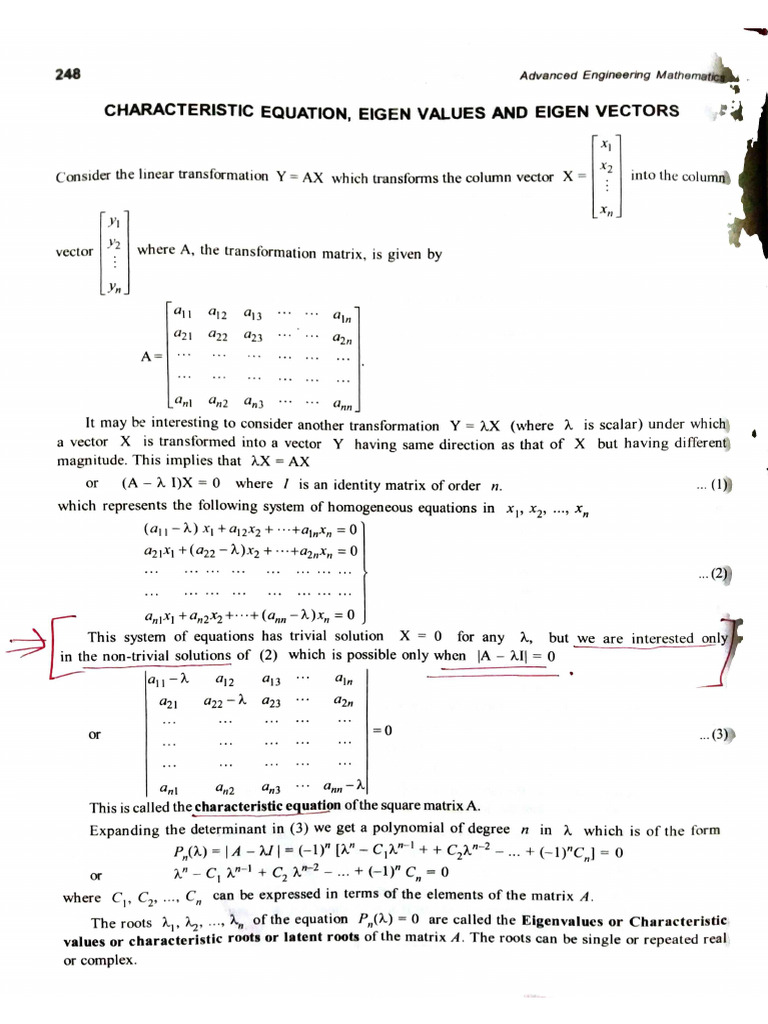eigen value, eigen vector | PDF eigen value, eigen vector | PDF