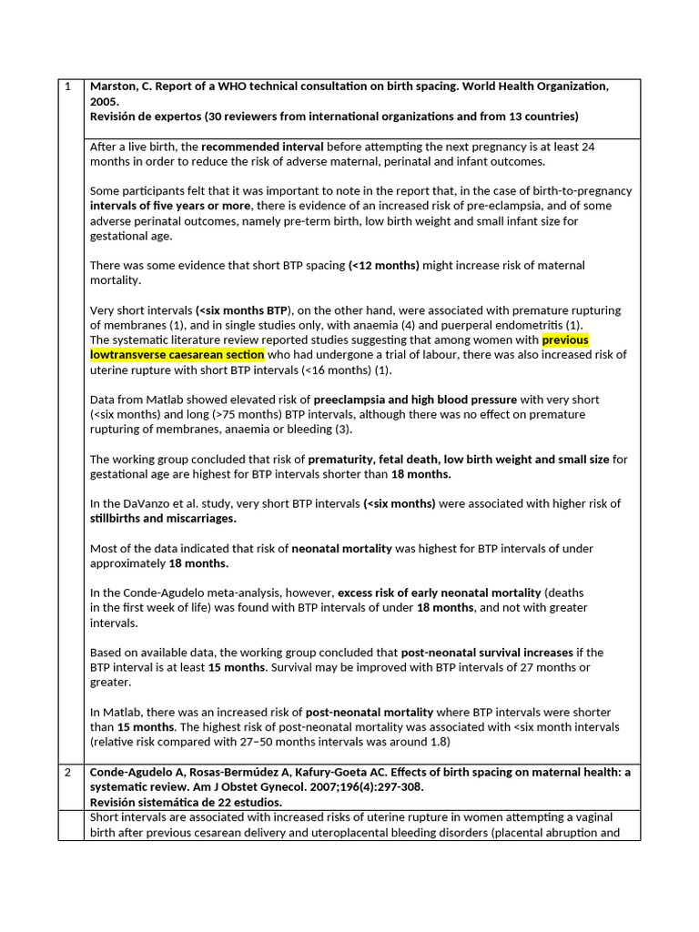 Optimal Birth Spacing Guidelines | PDF | Preterm Birth | Childbirth