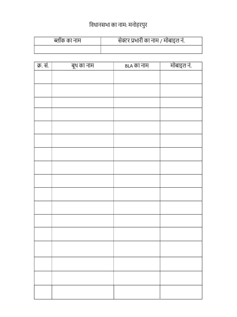 Format For Booth Committee | PDF