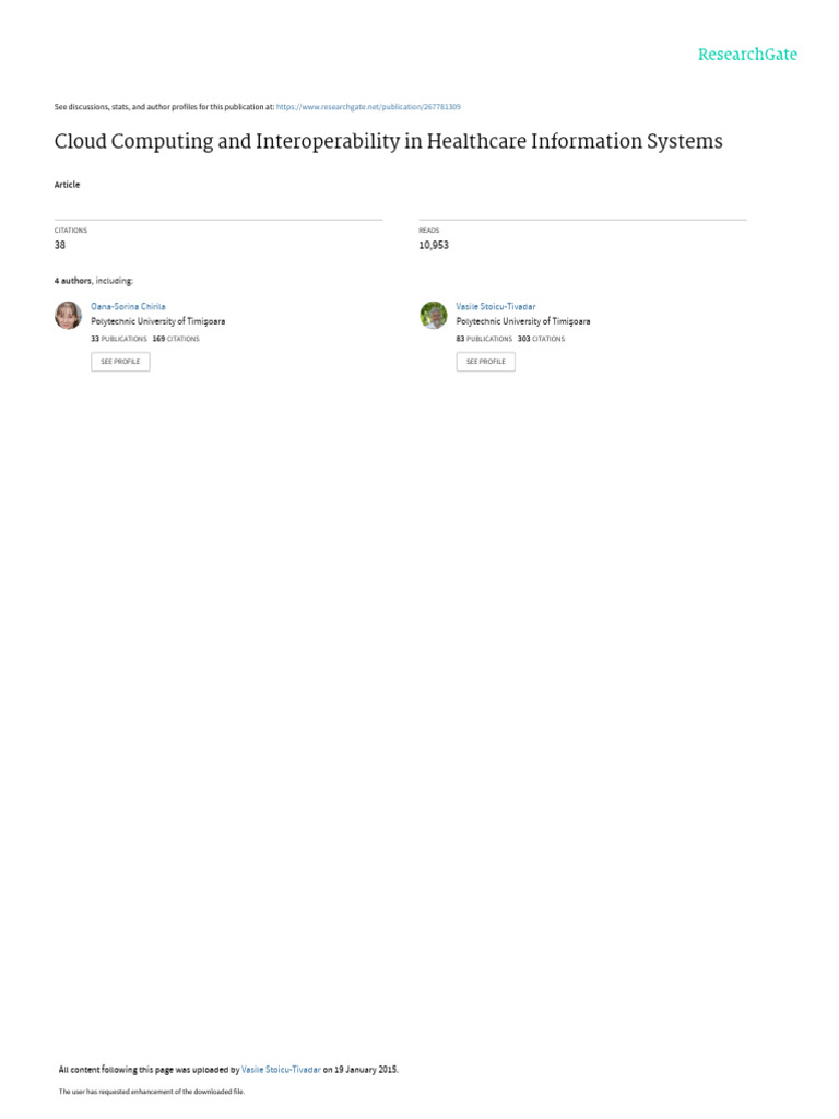 Cloud Computing and Interoperability in Healthcare | PDF | Cloud Computing | Software As A Service