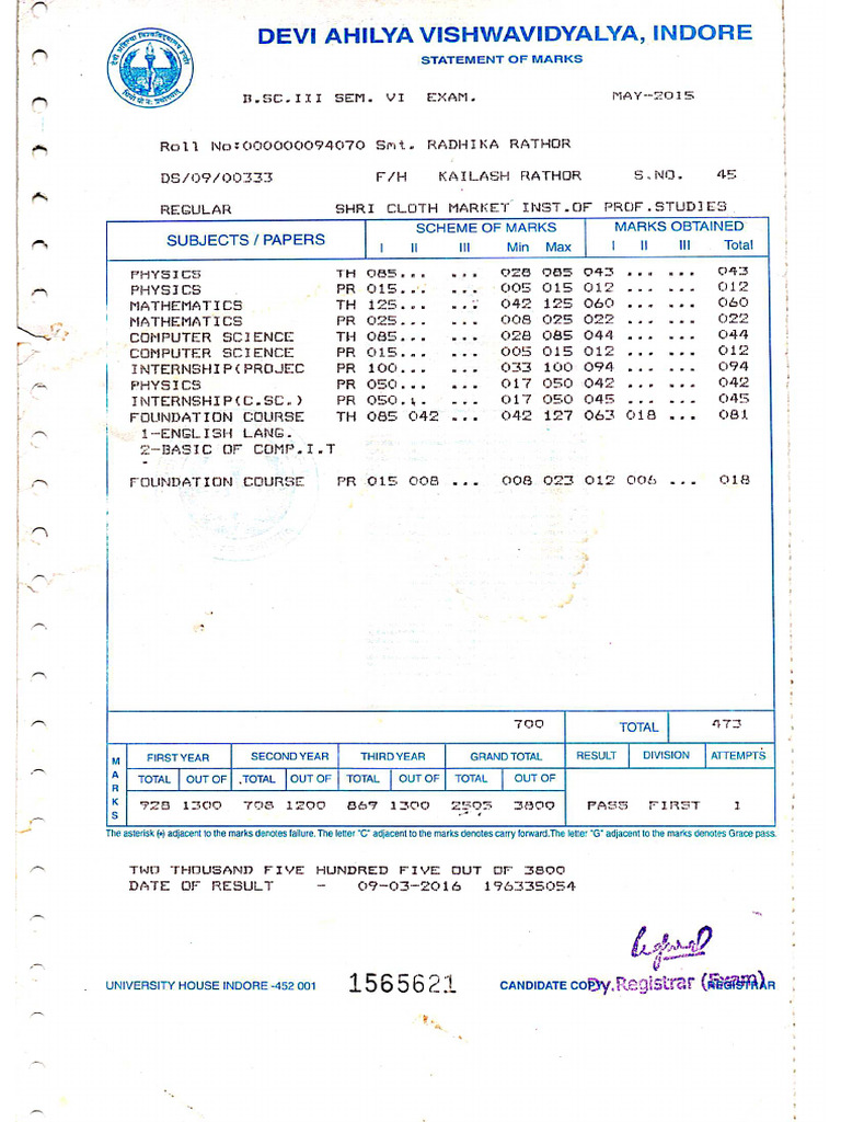 BSC Result | PDF