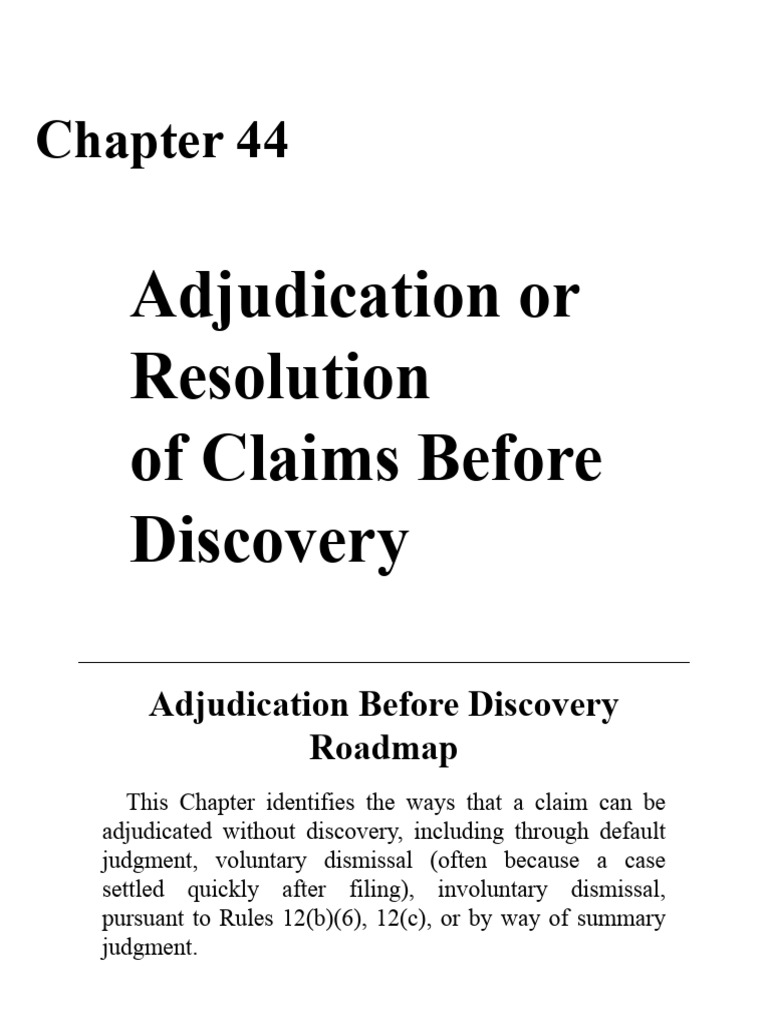 Civ Pro Dismissals Voluntary | PDF | Default Judgment | Federal Rules ...