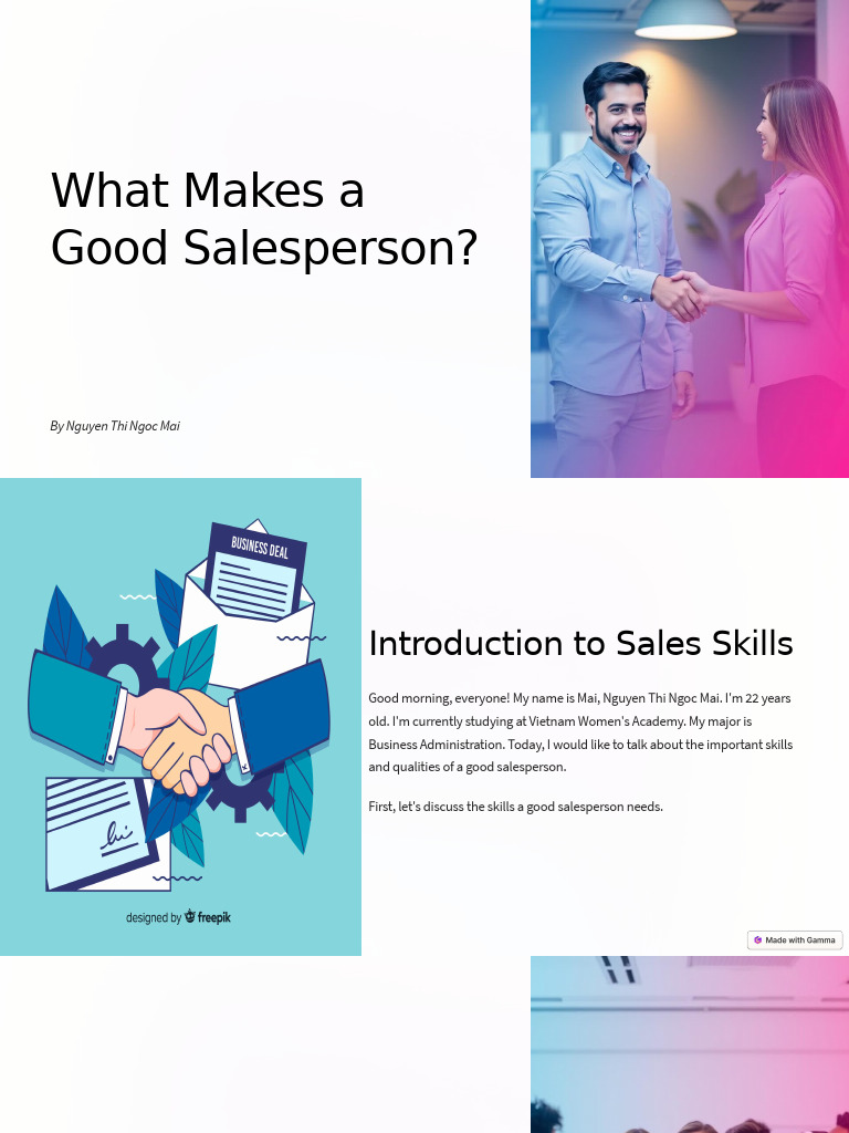What Makes A Good Salesperson | PDF
