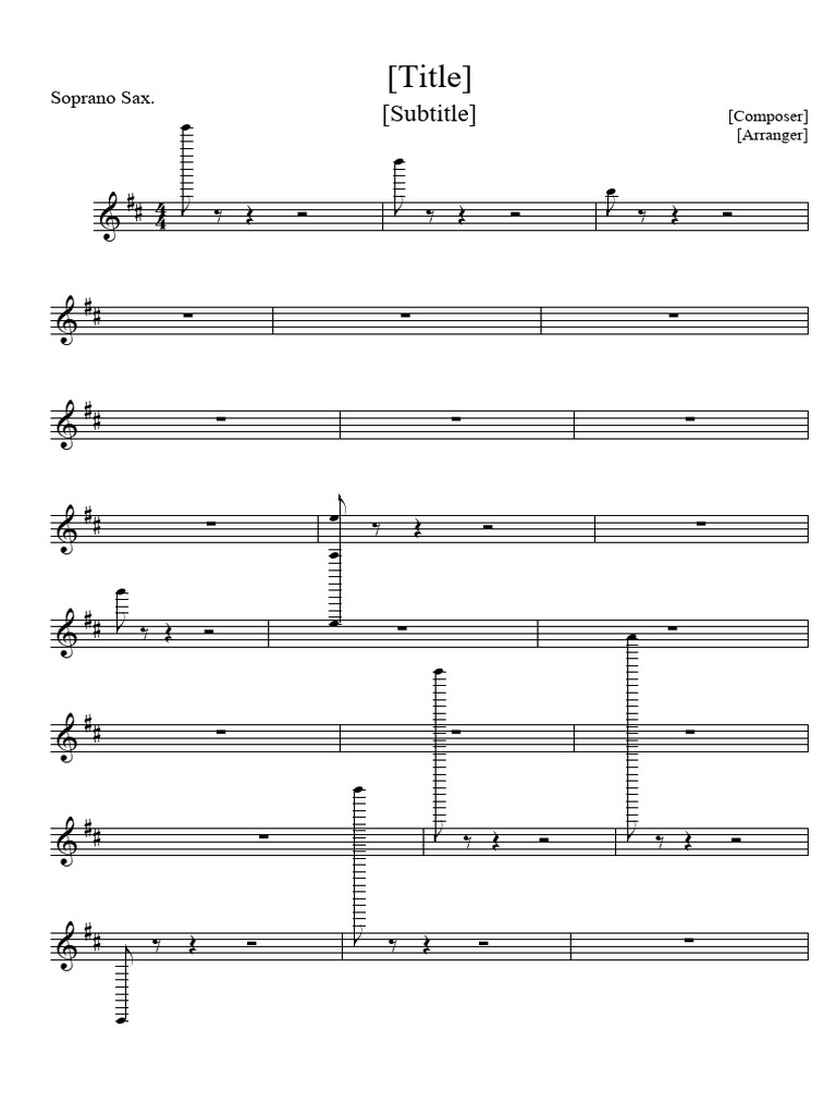 Soprano Saxophone Sheet Music Guide | PDF
