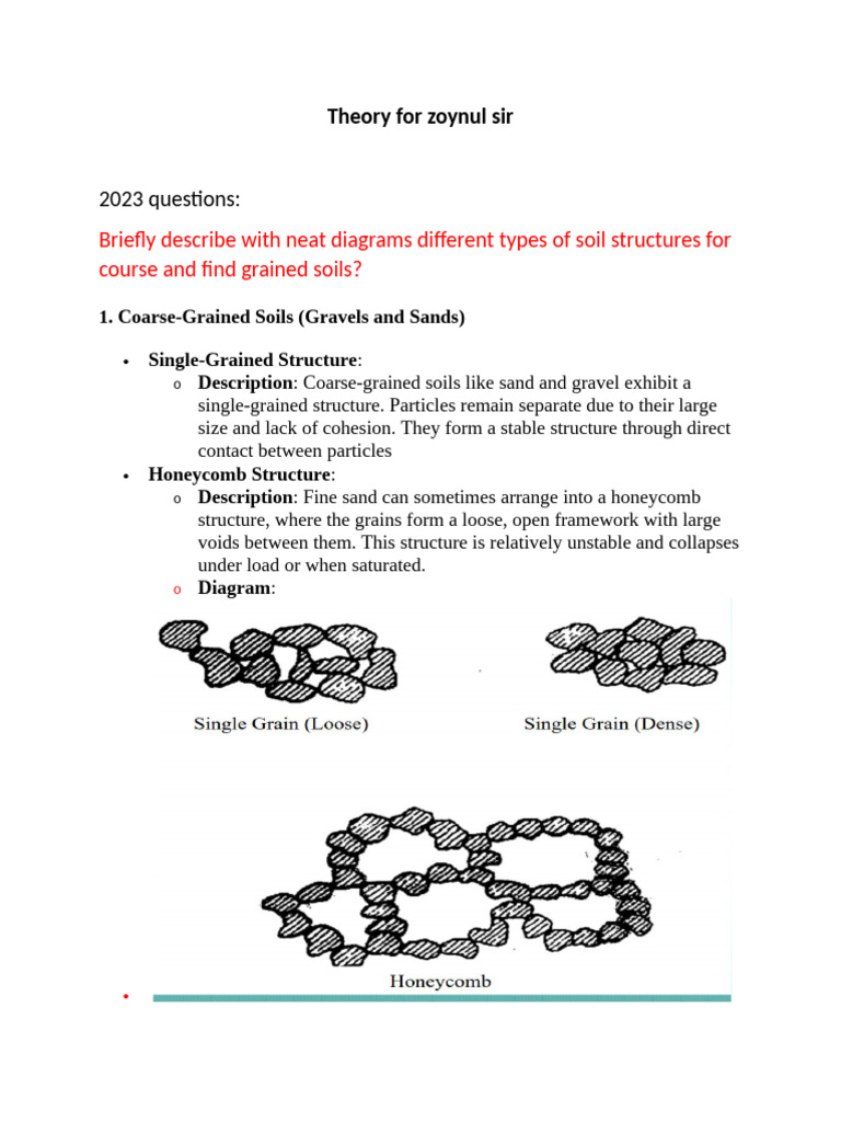 Theoratical Questions On Soil Mechanics | PDF | Plasticity (Physics) | Soil