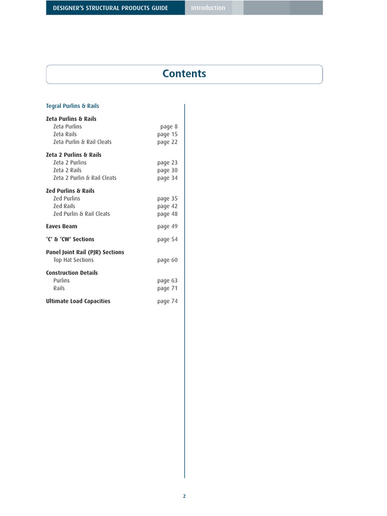 Designers Structural Product Guide | PDF | Beam (Structure)