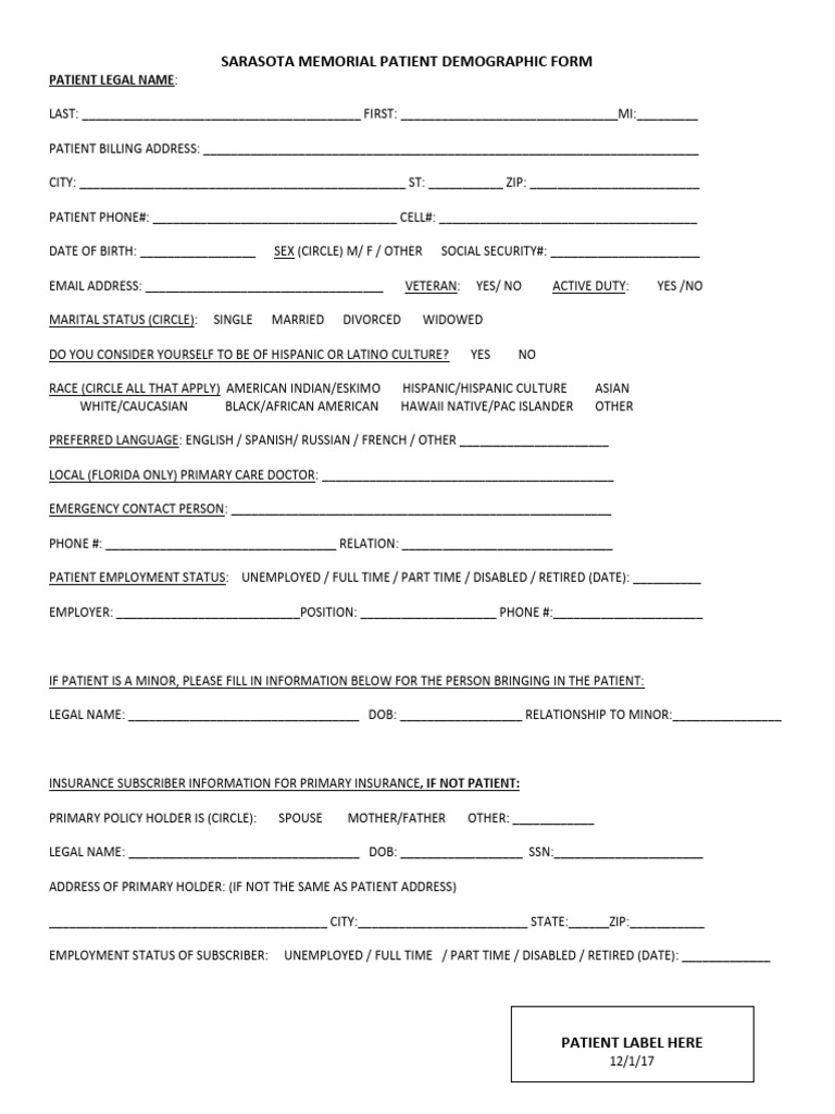 UCC Demographic Sheet | PDF | Race And Ethnicity In The United States ...