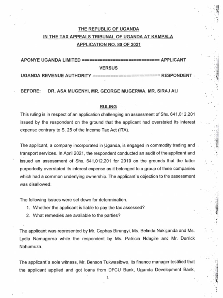 Aponye U Limited VS Ura | PDF