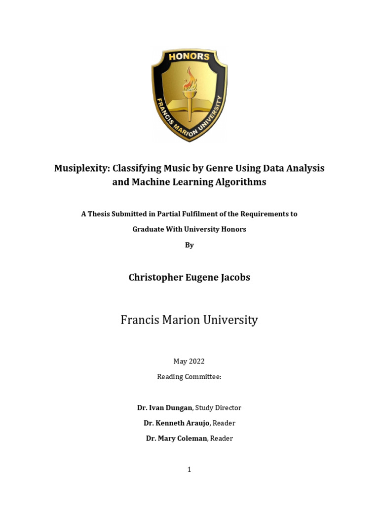 Thesis | PDF | Matrix (Mathematics) | Cluster Analysis