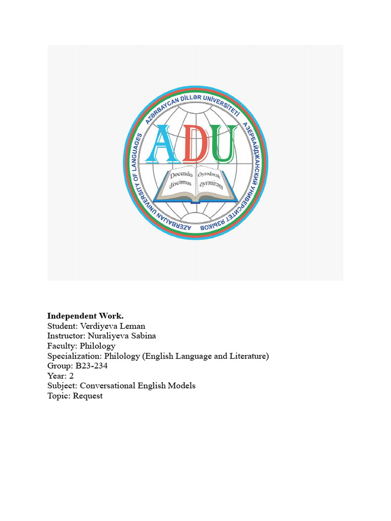 Polite Request Models in English Conversations | PDF | Human ...