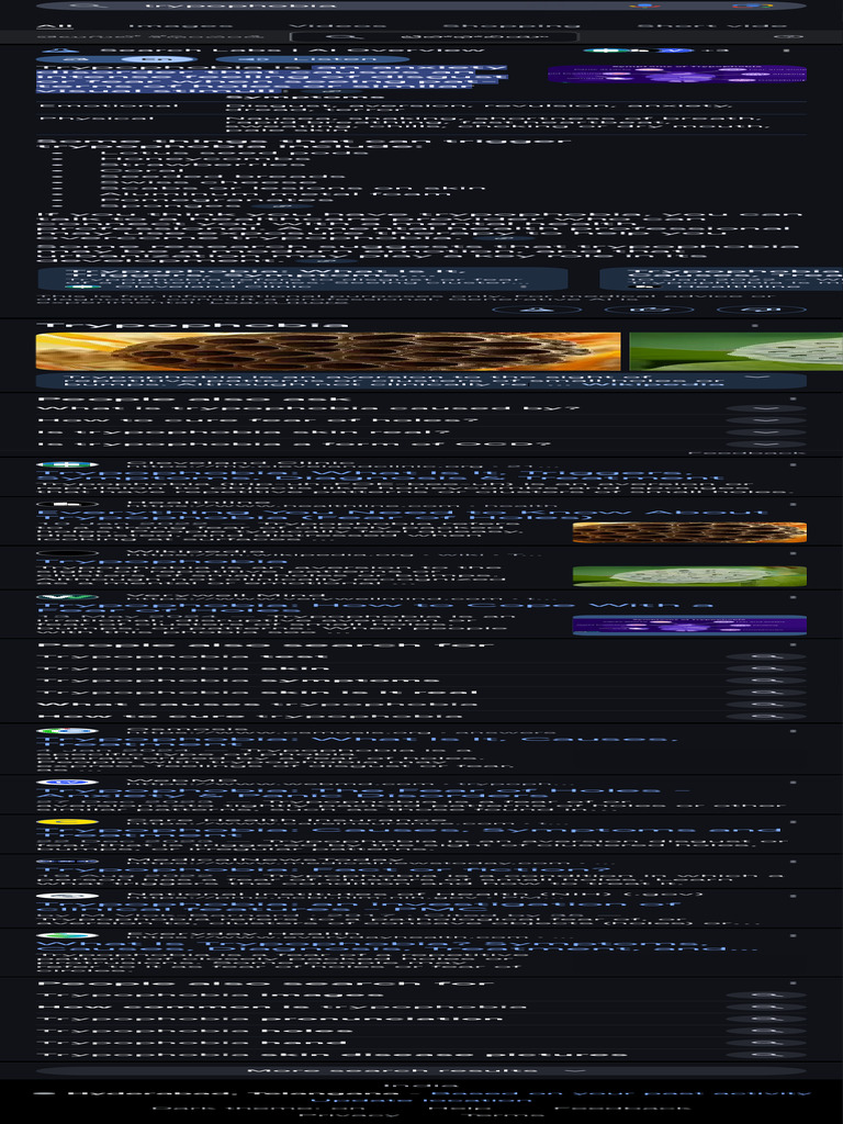 Trypophobia - Google Search | PDF | Diseases And Disorders | Mental Health