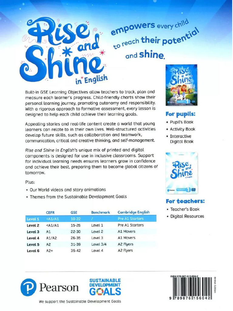 Contraportada Rise and Shine 1 | PDF