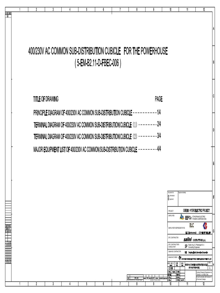 7-Em-B2.11-D-Fbec-006 A 400-230V Ac Common Sub-Distribution Cubicle For ...
