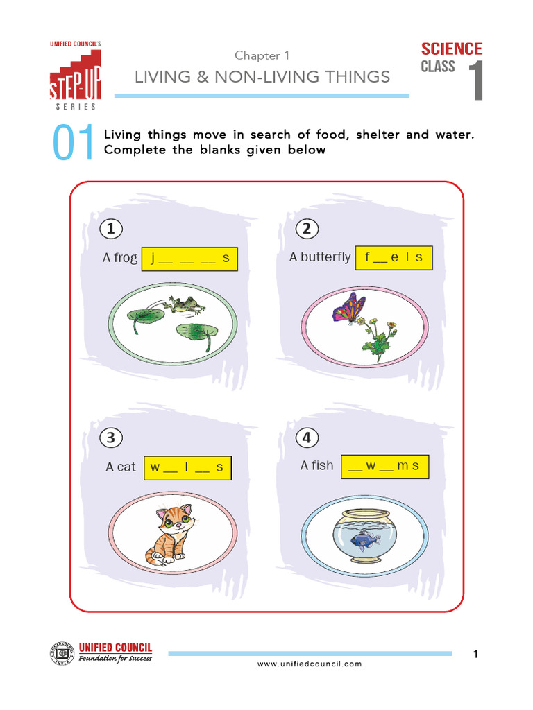 Chapter-1 Stepup Science Class 1 QP | PDF