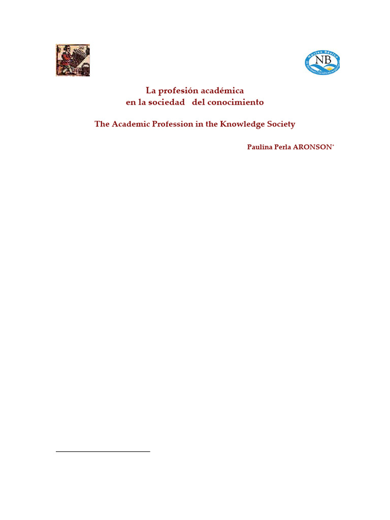 20 ARONSON PERLA La Profesion Academica en La Sociedad Del Conocimiento ...