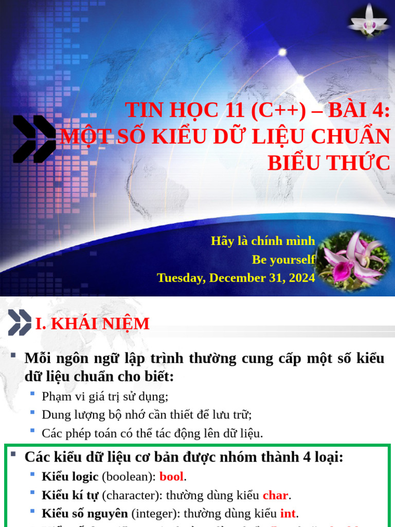 C Bai 4 Mot So Kieu Du Lieu Chuan | PDF