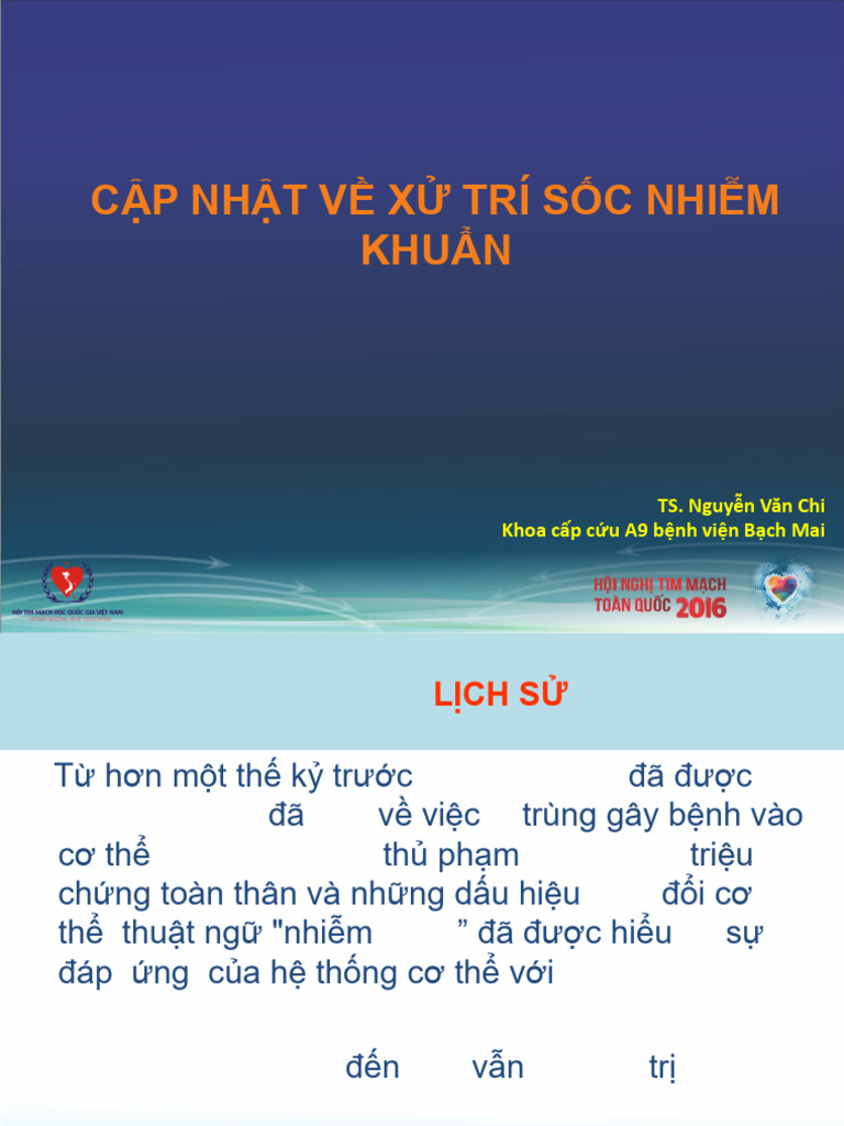 (ICU Slide) Cap Nhat Ve Xu Tri Soc Nhiem Khuan (2016) - Ts Nguyen Van Chi - A9 | PDF