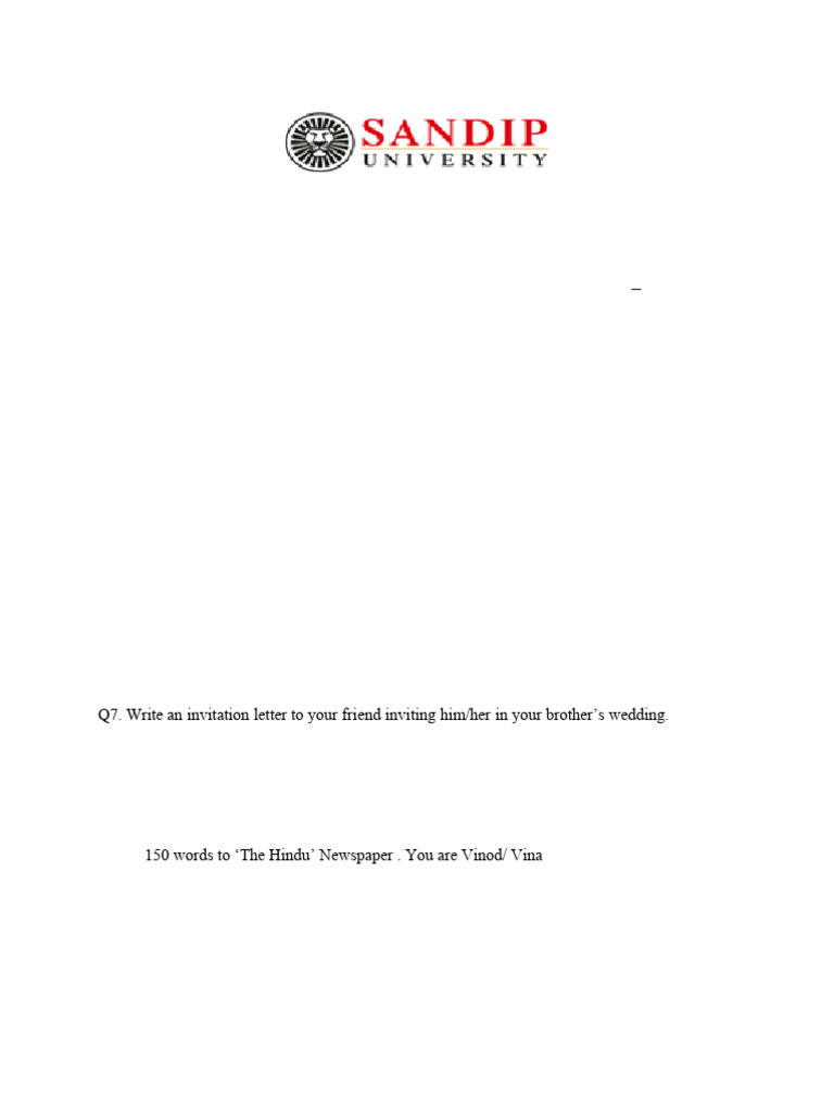 English assignment 3 Sandip University CSE B.Tech | PDF