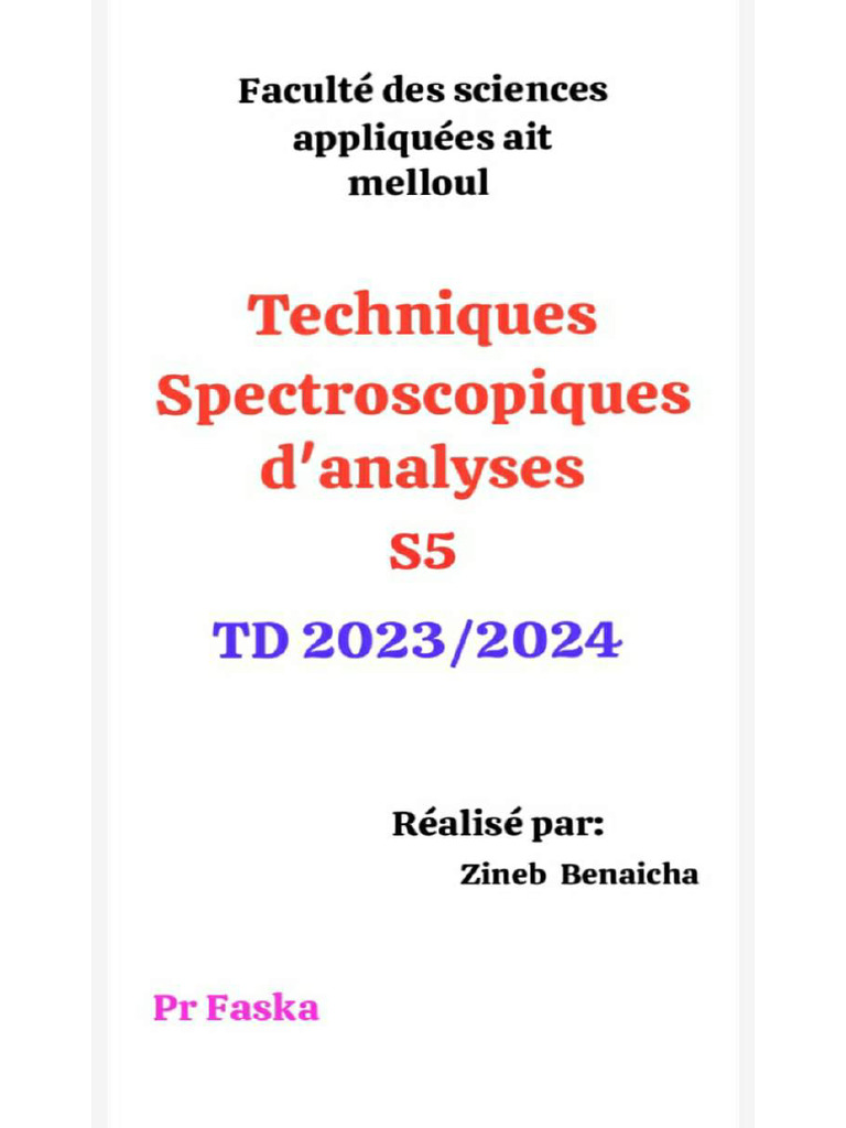 Corr TD Spectro 2023 | PDF