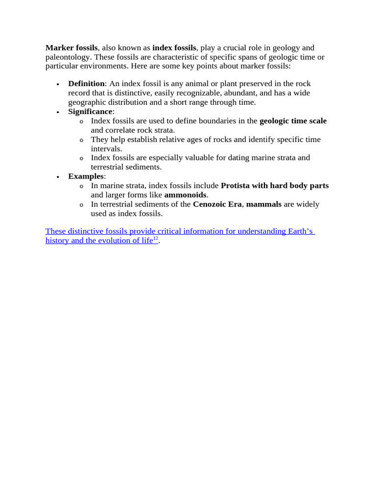 Marker Fossils | PDF