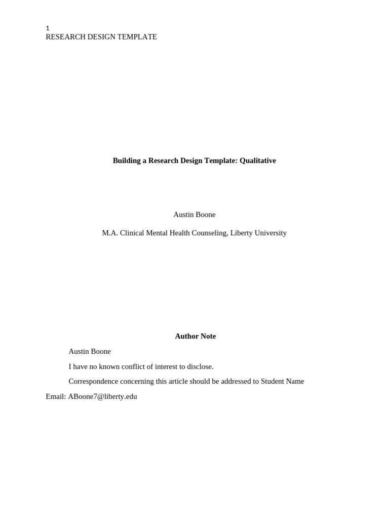 Austin - Boone Building Research Design | PDF